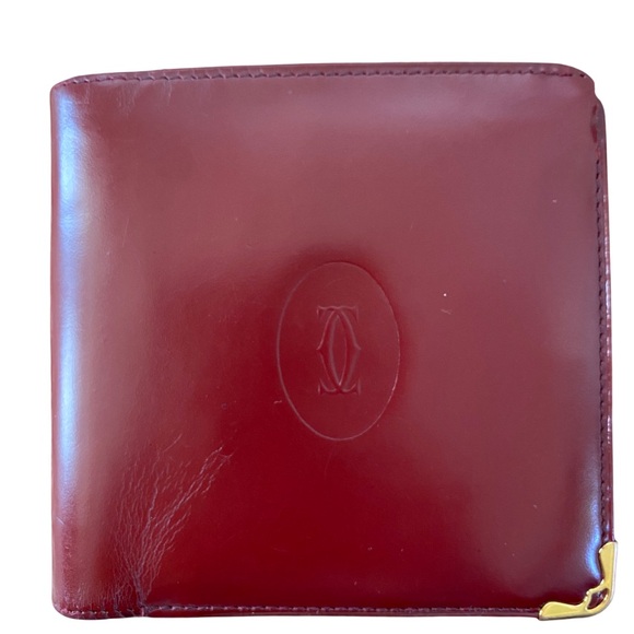 Cartier | Bags | Cartier Red Wallet Smooth Leather Bifold | Poshmark